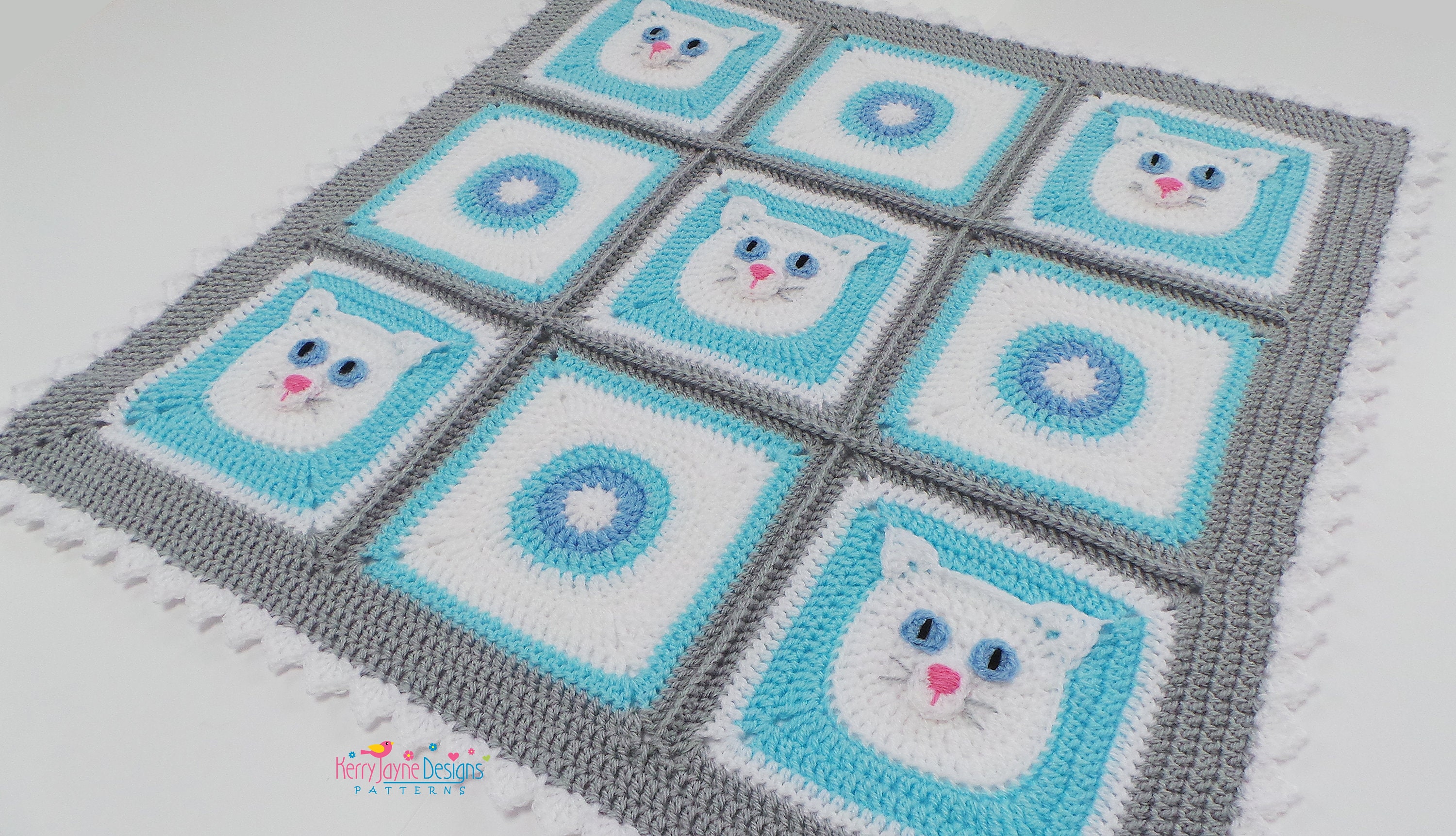 CAT BLANKET CROCHET Pattern Crochet Cat Afghan Pattern Cat - Etsy UK