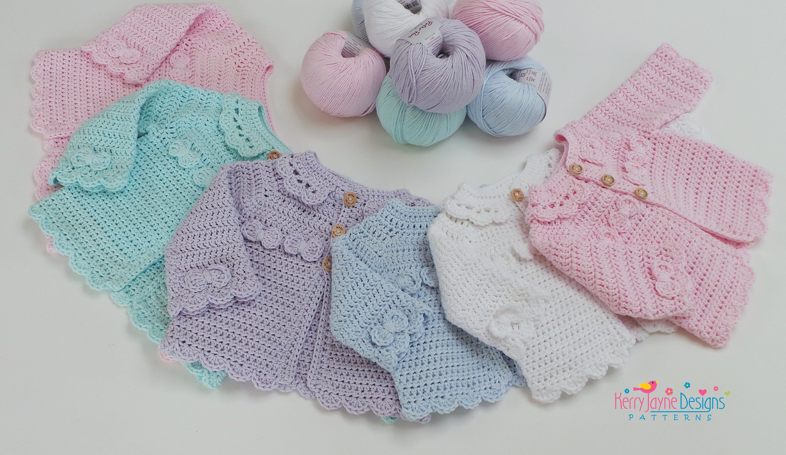 CROCHET CARDIGAN PATTERN Girls Crochet Pattern, Little Bow Cardie, Step ...