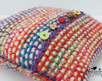 Peruvian Dance Pillow CROCHET PATTERN Woven Crochet Stitch | Etsy