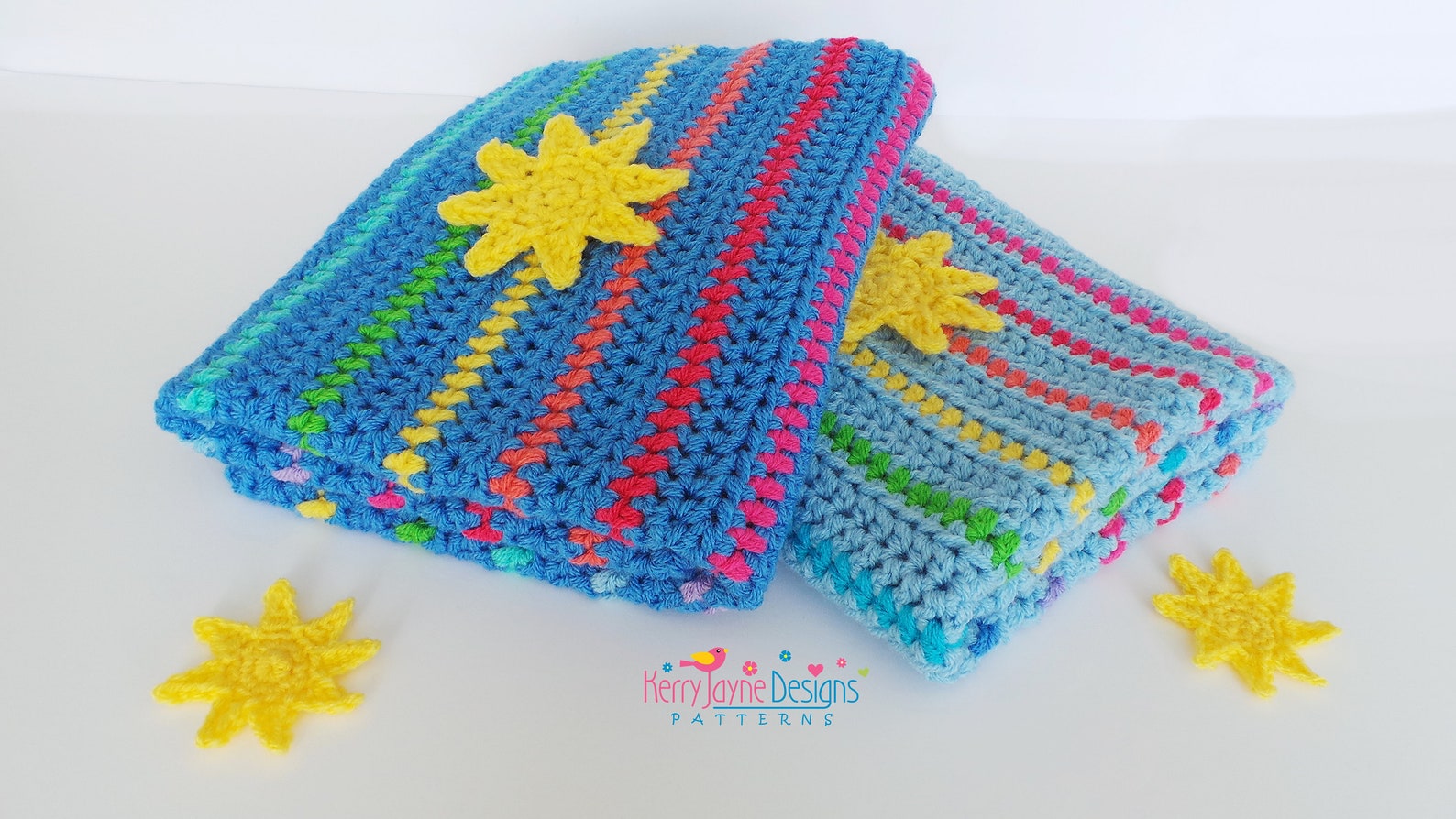 BABY BLANKET Crochet Pattern Razzle Dazzle Rainbow Blanket - Etsy