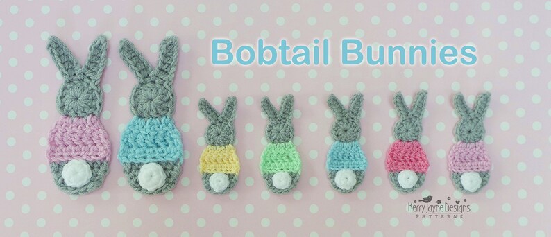 RABBIT APPLIQUE CROCHET Pattern Crochet Bunny Applique - Etsy UK