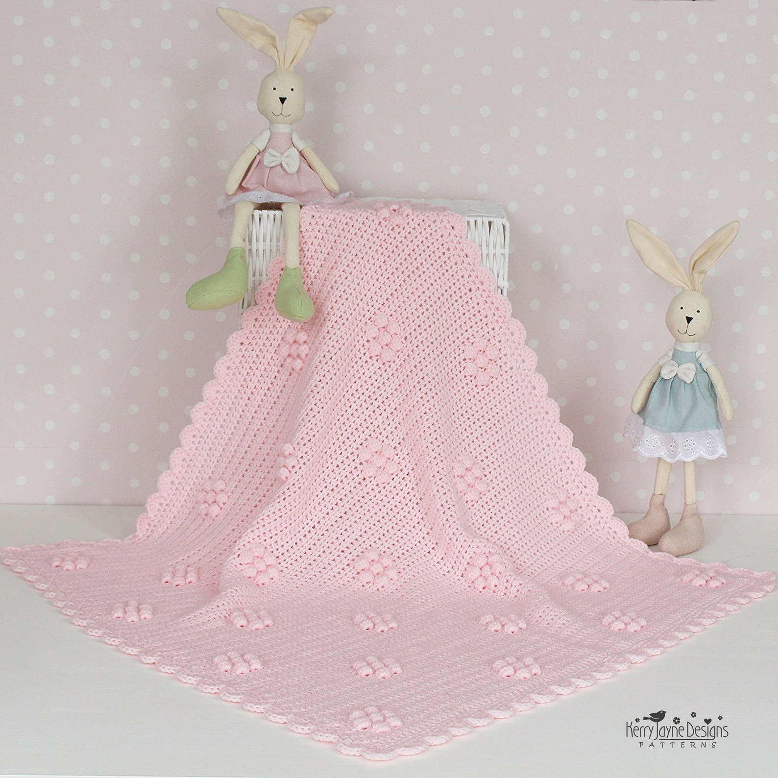 BLANKET CROCHET PATTERN Bobble Flower Blanket and Throw - Etsy