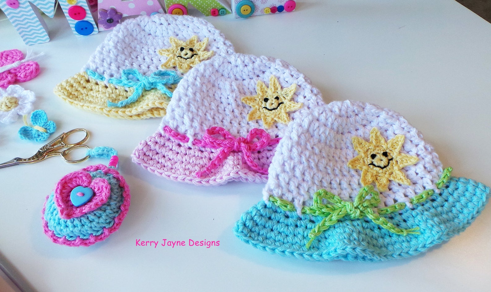 HAPPY SUN HAT Crochet Pattern Baby Sun Hat Pattern Cotton - Etsy