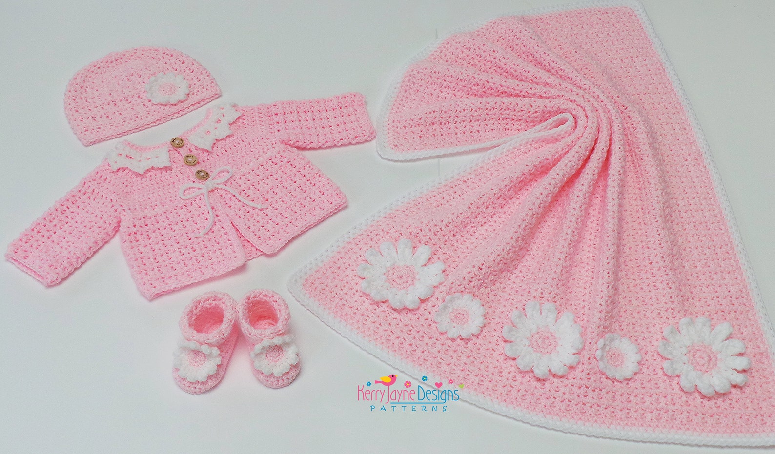 CROCHET BABY BLANKET Pattern - Delightful Daisy Crochet Blanket Pattern ...