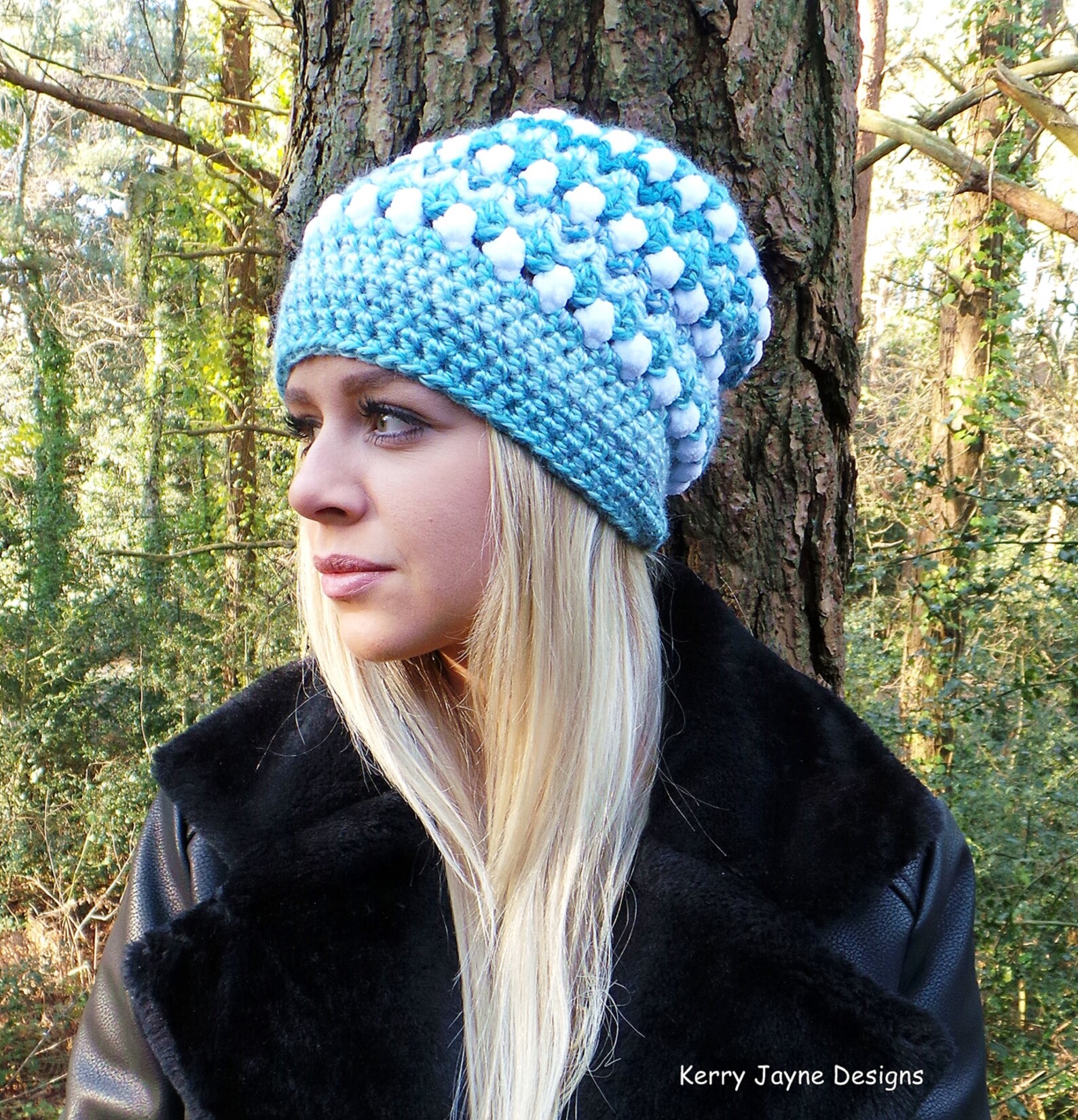SKY FALL CROCHET Hat Pattern Slouch Hat Pattern, Womens Hat Pattern, Pom Pom Crochet Hat Pattern ...