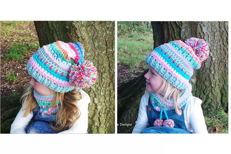 CROCHET HAT PATTERN Set Inca hat and neck warmer crochet | Etsy