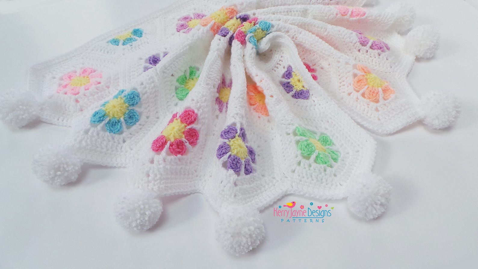 CROCHET PATTERN Doris Daisy Crochet Blanket Pattern Baby Blanket ...