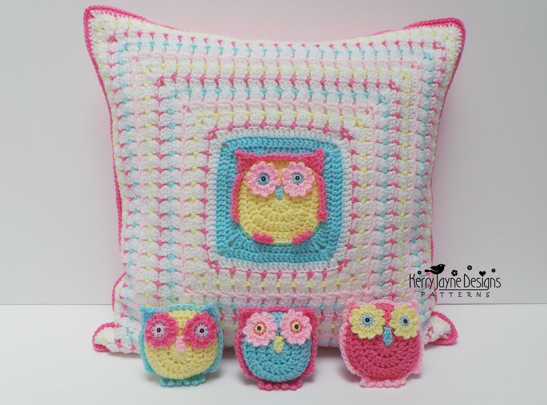 NURSERY OWL PILLOW Crochet Pattern Crochet Owl Pillow Pattern Owl Toy ...