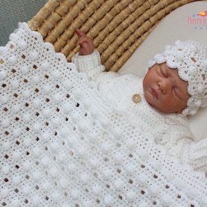 BOBBLE STITCH BLANKET Crochet Pattern - Peek-a-boo Bobble Blanket ...