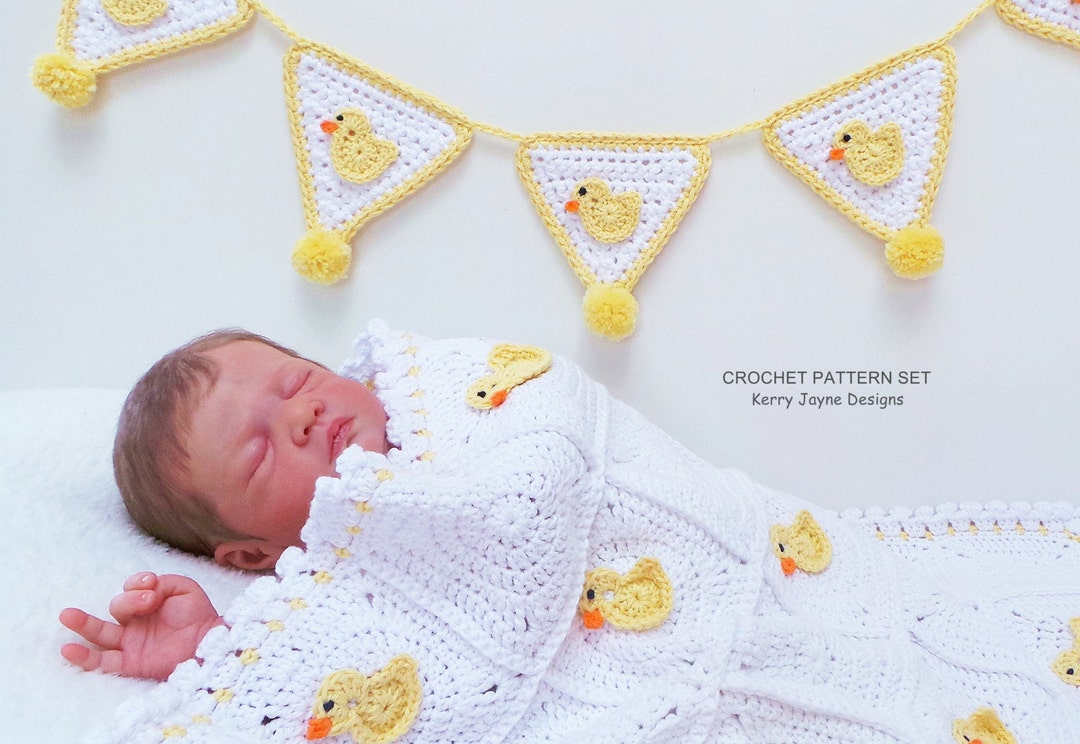DUCK Pattern Blanket and Bunting Set - Two in One Crochet Pattern ...