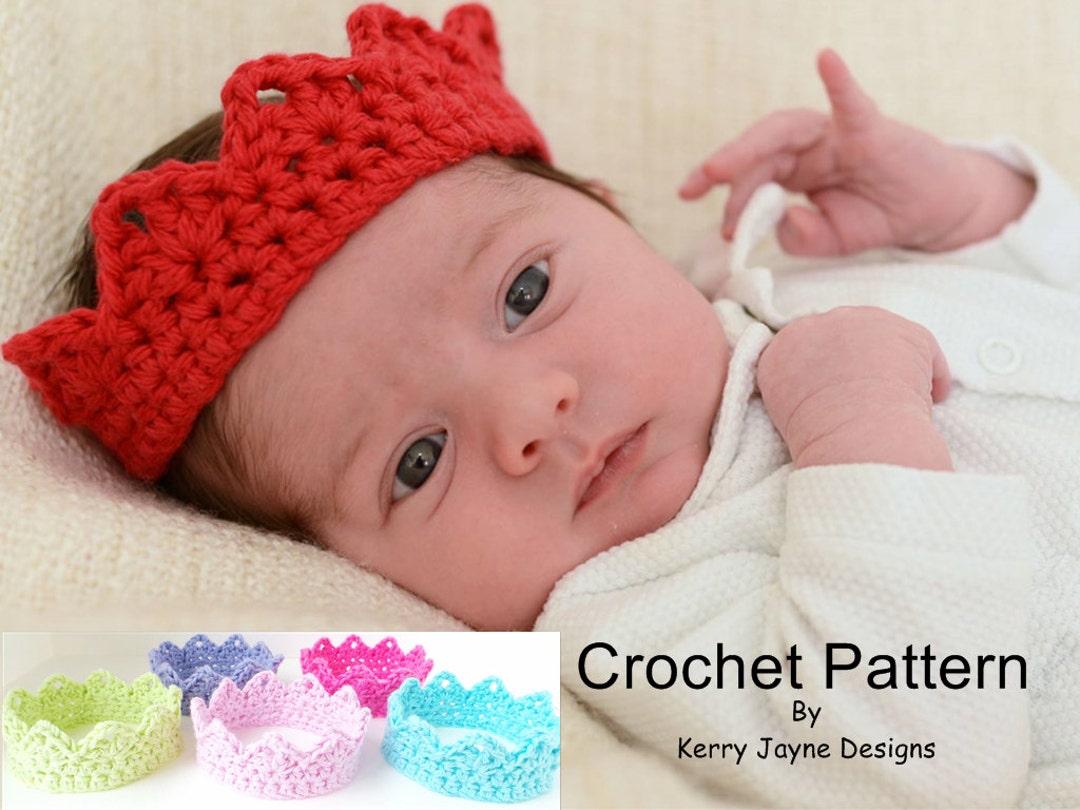 CROCHET CROWN PATTERN, Newborn Crown Pattern, Coronation Crown, Prince ...