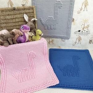 DINOSAUR BLANKET Crochet Pattern, Bobble Blanket, Easy Crochet, 4 Page ...