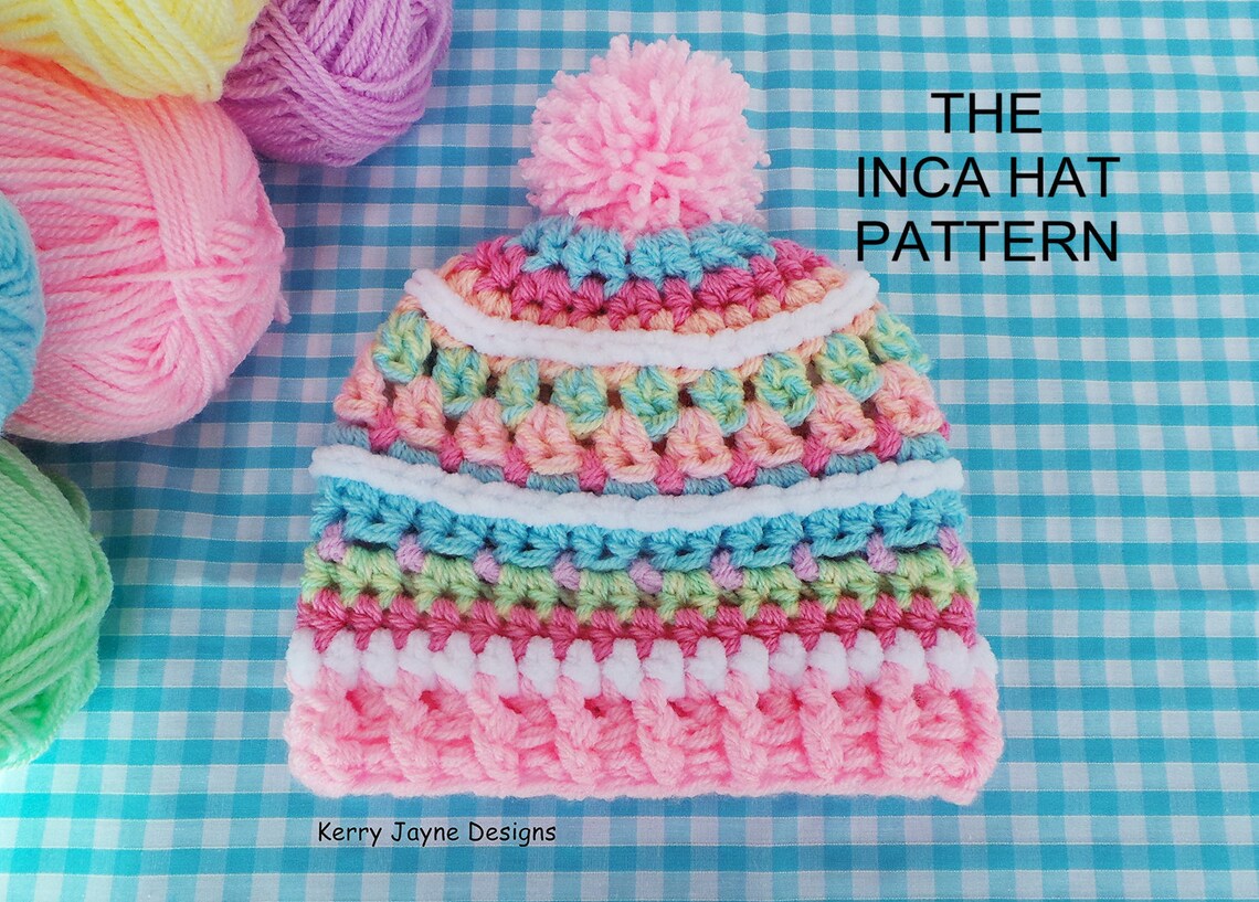 CROCHET HAT PATTERN - the Inca Hats Crochet Pattern - Fun Crochet ...