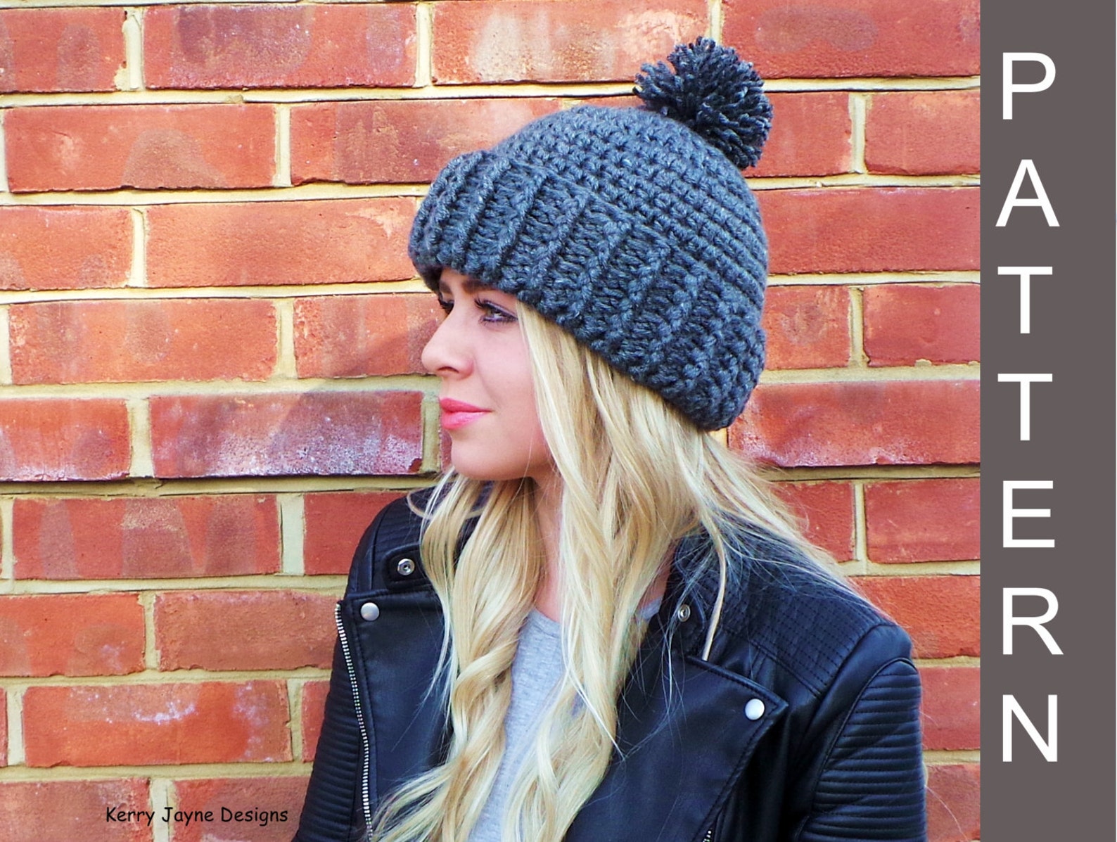 Unisex Crochet Hat Pattern Hard Rock Crochet Hat Crochet Beanie Pattern ...