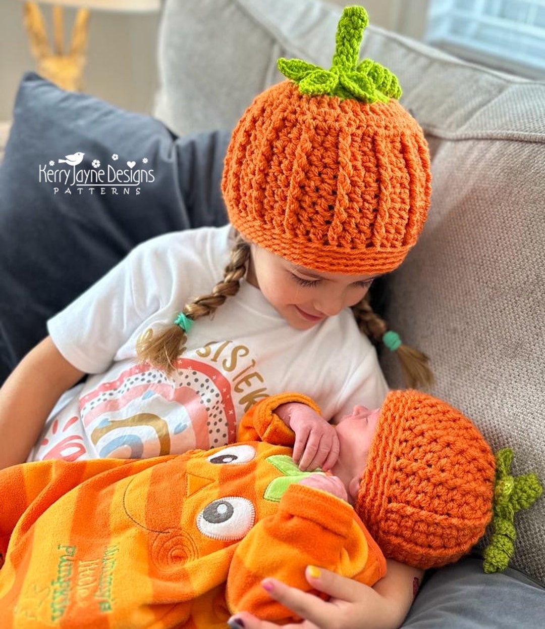 PLAYFUL PUMPKIN Hat USA Crochet Pattern Halloween Hat Crochet Pattern ...