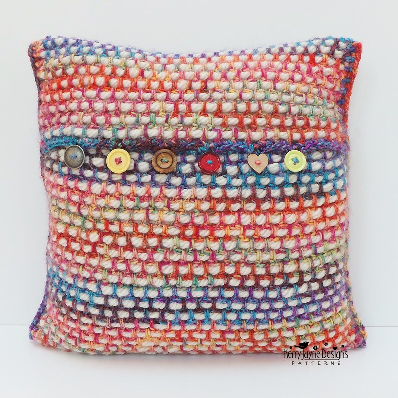 Peruvian Dance Pillow CROCHET PATTERN , Woven Crochet Stitch Pattern ...