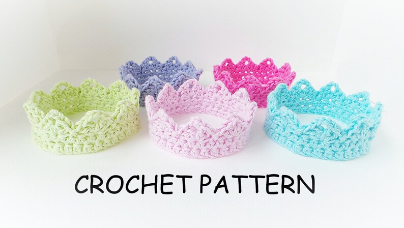 CROCHET CROWN PATTERN, Newborn Crown Pattern, Coronation Crown, Prince ...