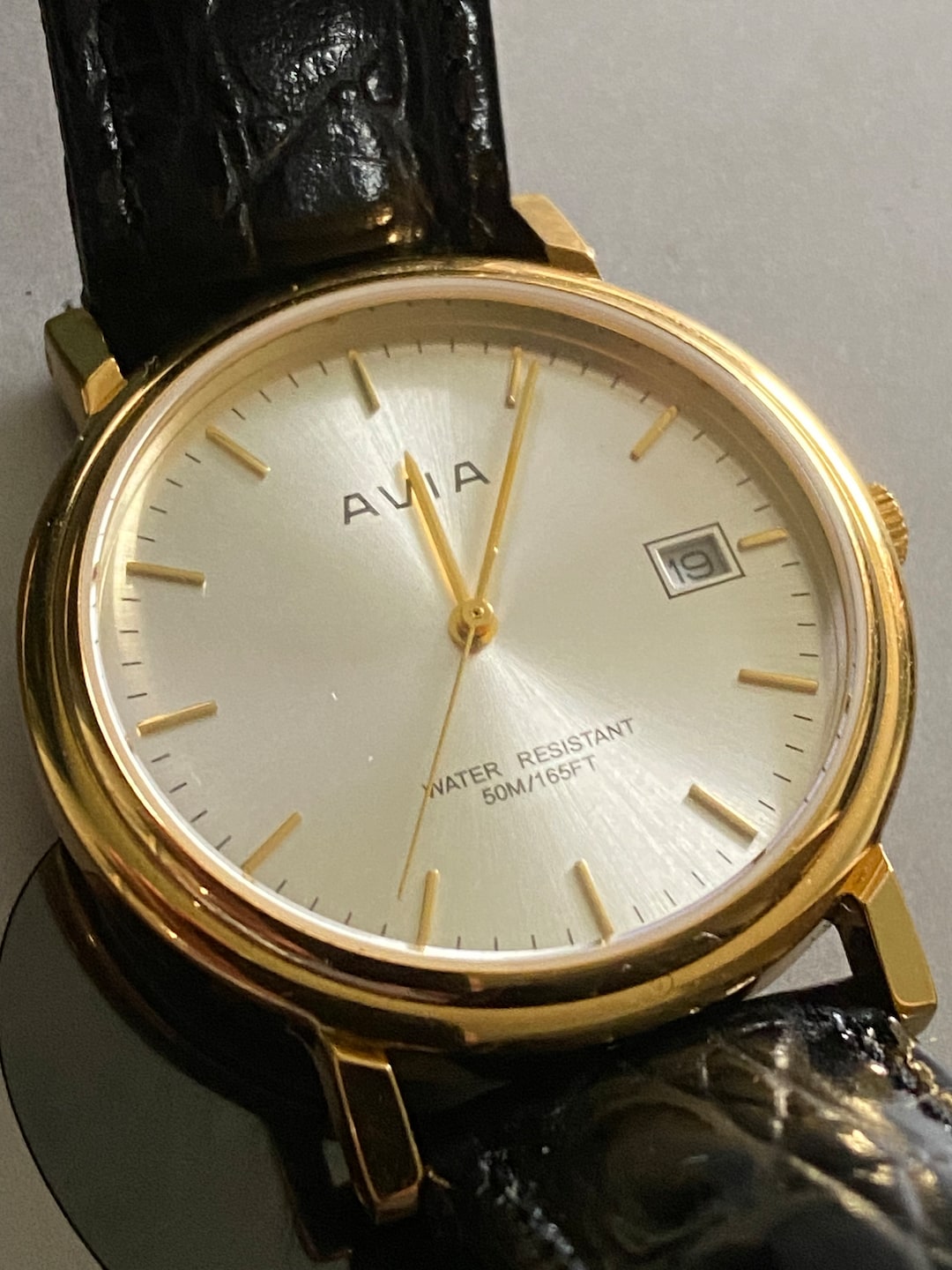 Classic Avia Gold Tone Date Quartz Wrist Watch - Etsy