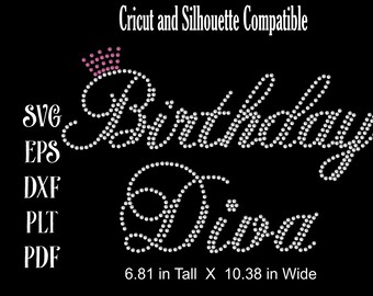 Birthday Rhinestone Svg | Etsy