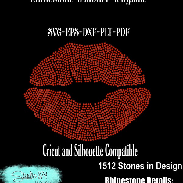 Lip Rhinestones Svg - Etsy Australia
