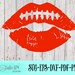 Football Lips Vector SVG HTV Transfer Template - Instant Download - Etsy
