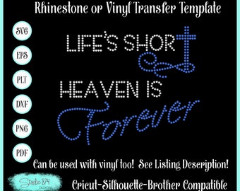 Faith Rhinestone Shoe SVG Template Faux Rhinestone Design Sticky Flock ...