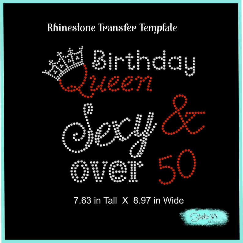 Birthday Queen Rhinestone Instant Download SVG EPS Digital - Etsy