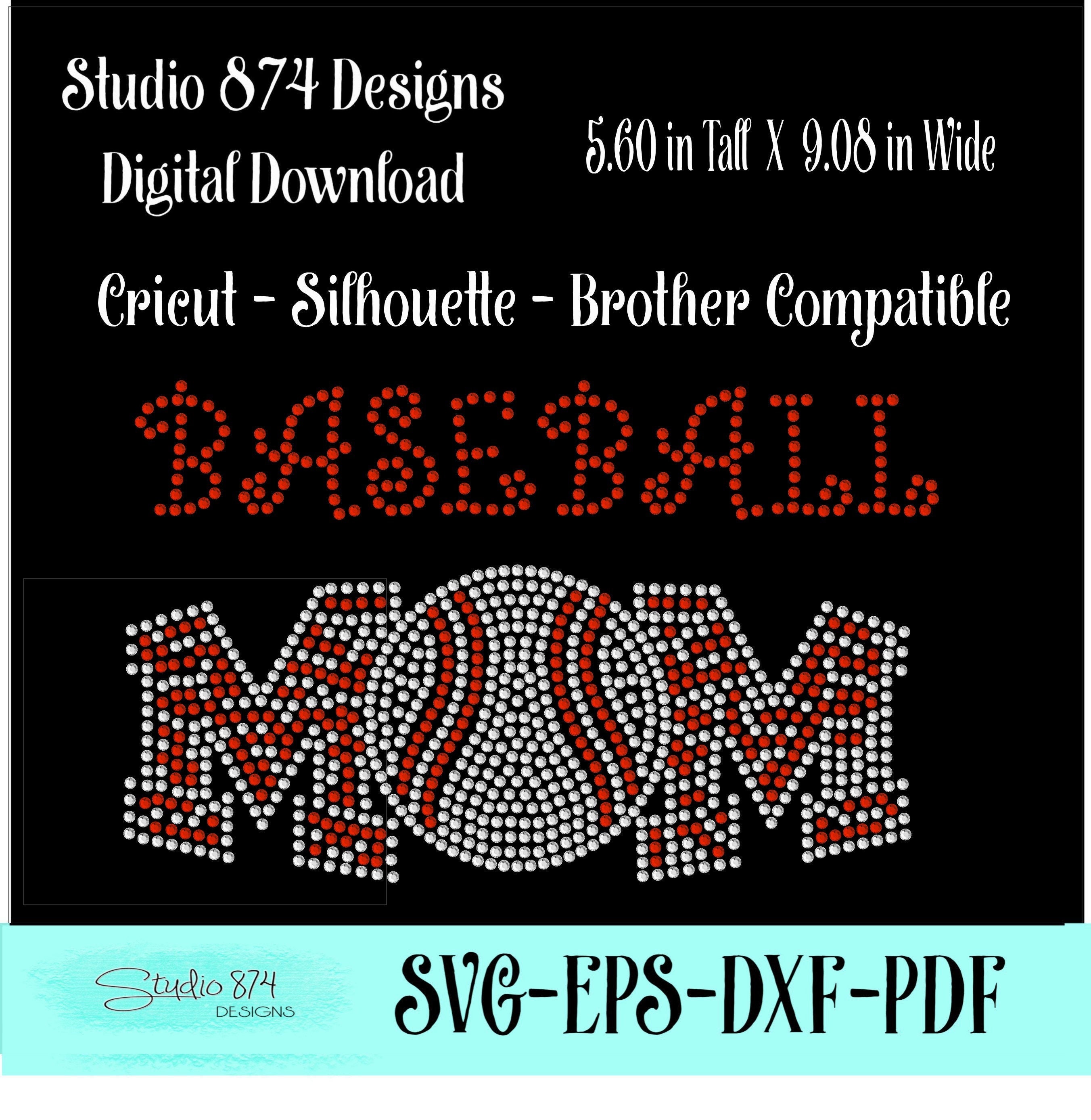 Baseball Mom Rhinestone Transfer Template Pattern Stencil | Etsy