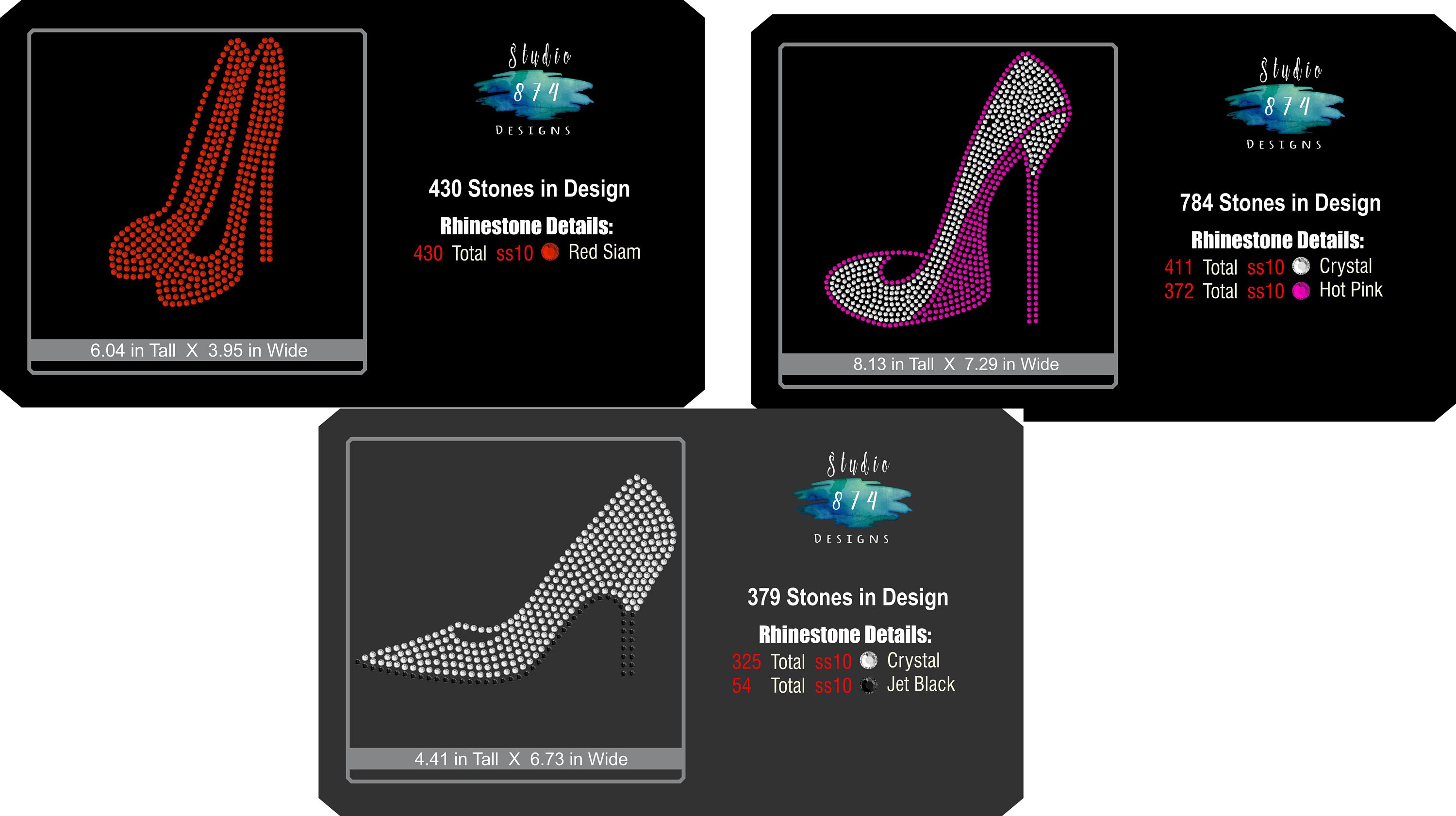 Shoe Bundle Rhinestone Transfer Template Pattern Stencil - Etsy