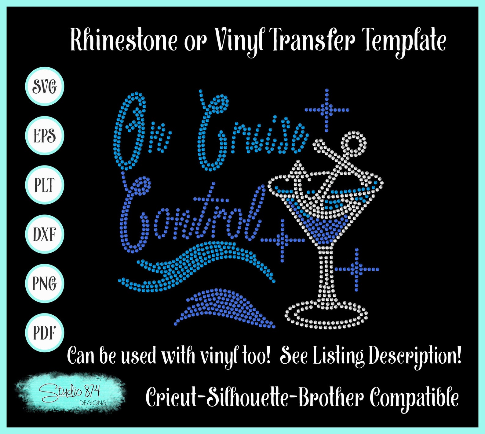 Cruise Rhinestone SVG Template Faux Rhinestone Digital - Etsy