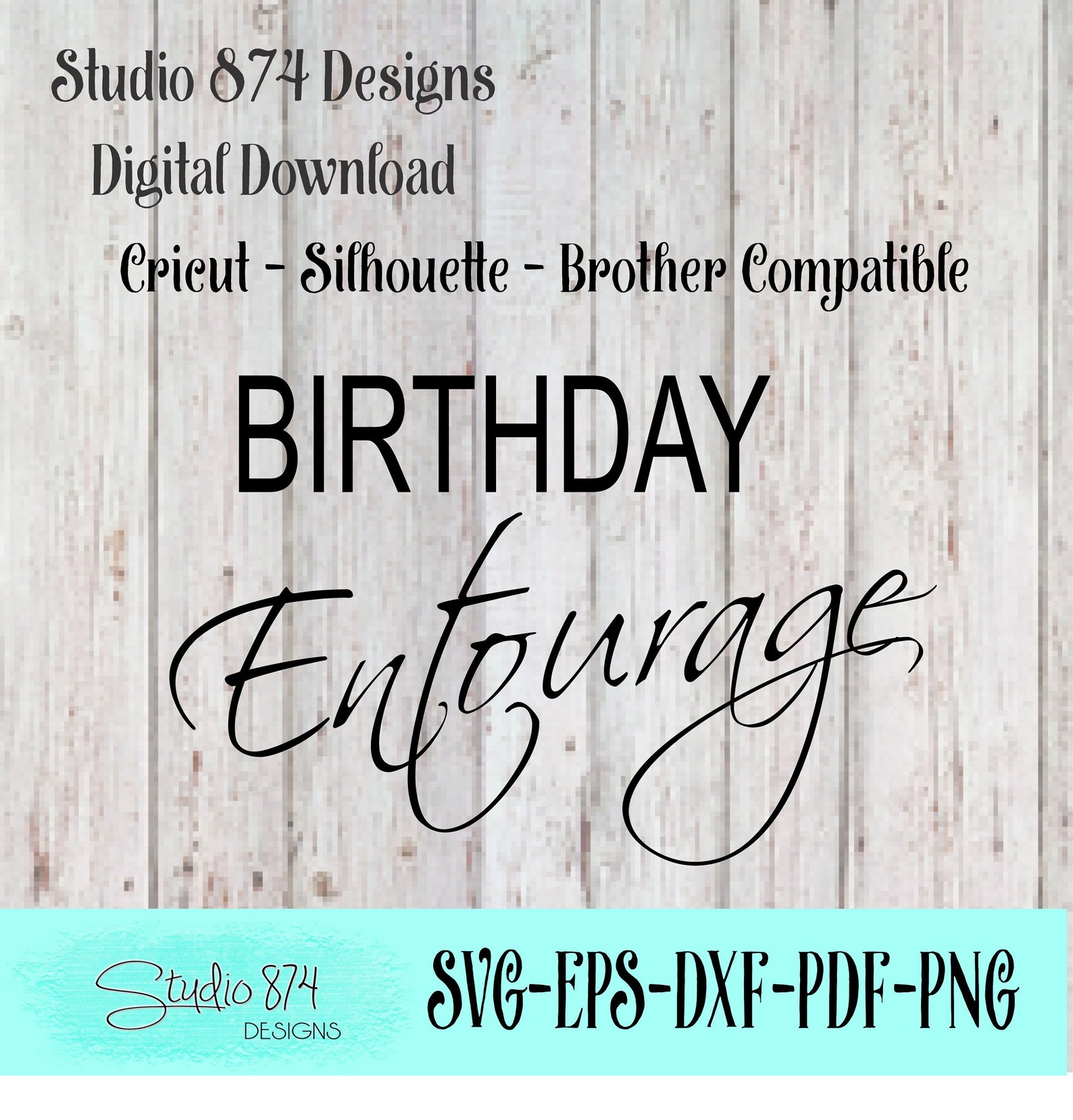 Birthday Entourage Vector Vinyl Instant Download SVG EPS | Etsy
