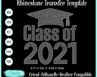 Graduation Stole Digital File Class of 2024 SS10 Rhinestone SVG ONLY ...