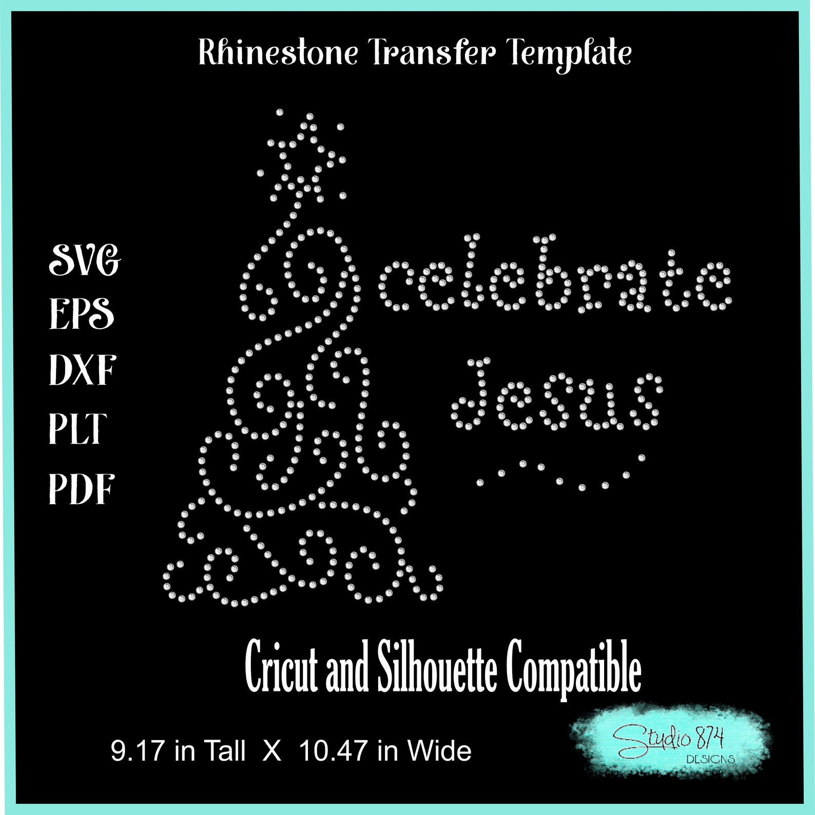 Rhinestone Transfer Template Pattern Stencil Christmas - Etsy