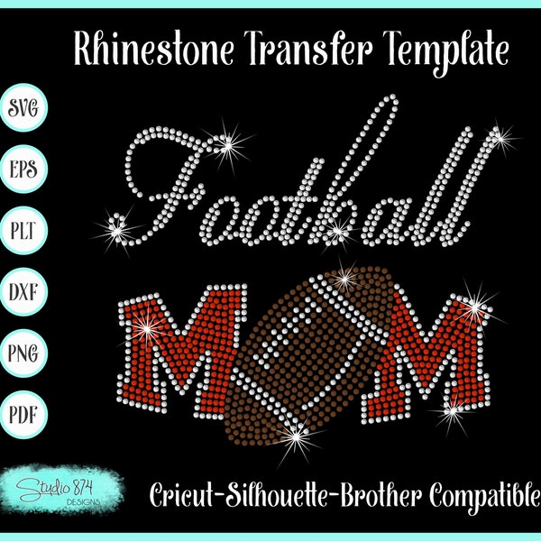 Rhinestone Football - Etsy