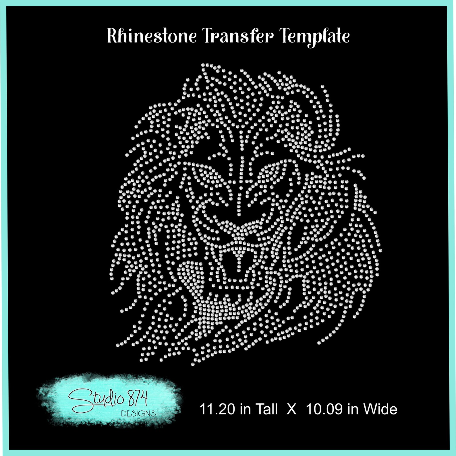 Lion Rhinestone SVG Template Mascot Sticky Flock Download - Etsy