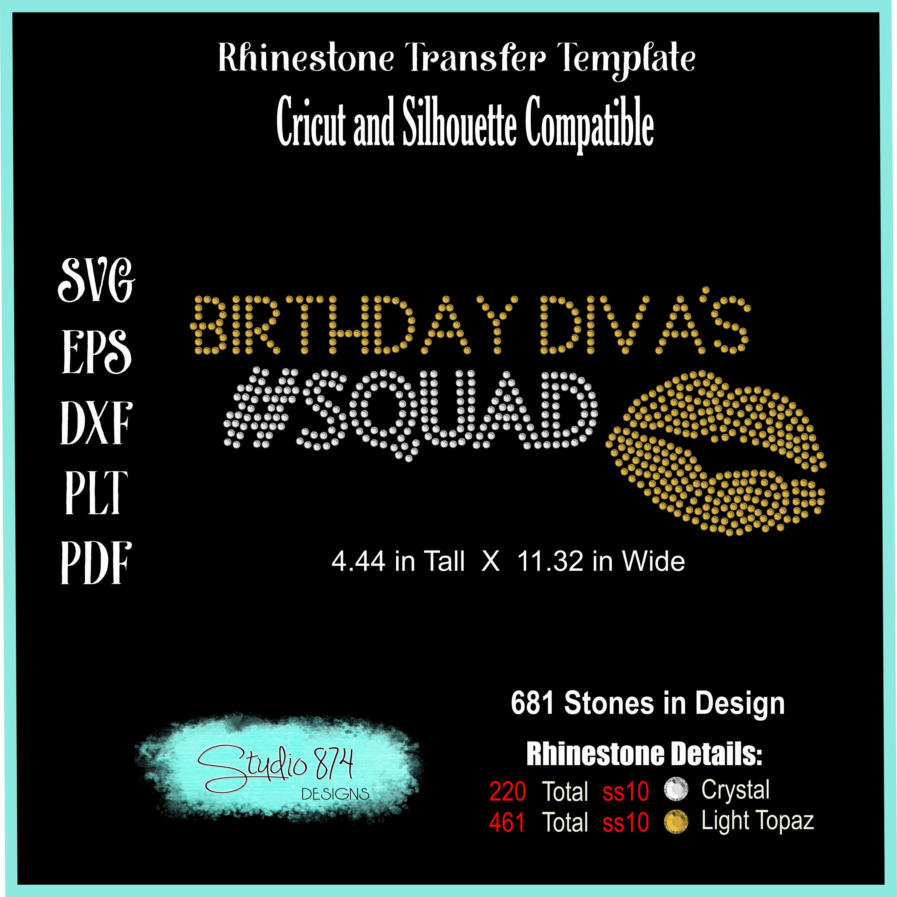 Birthday Divas Squad Rhinestone SVG Instant Download EPS | Etsy