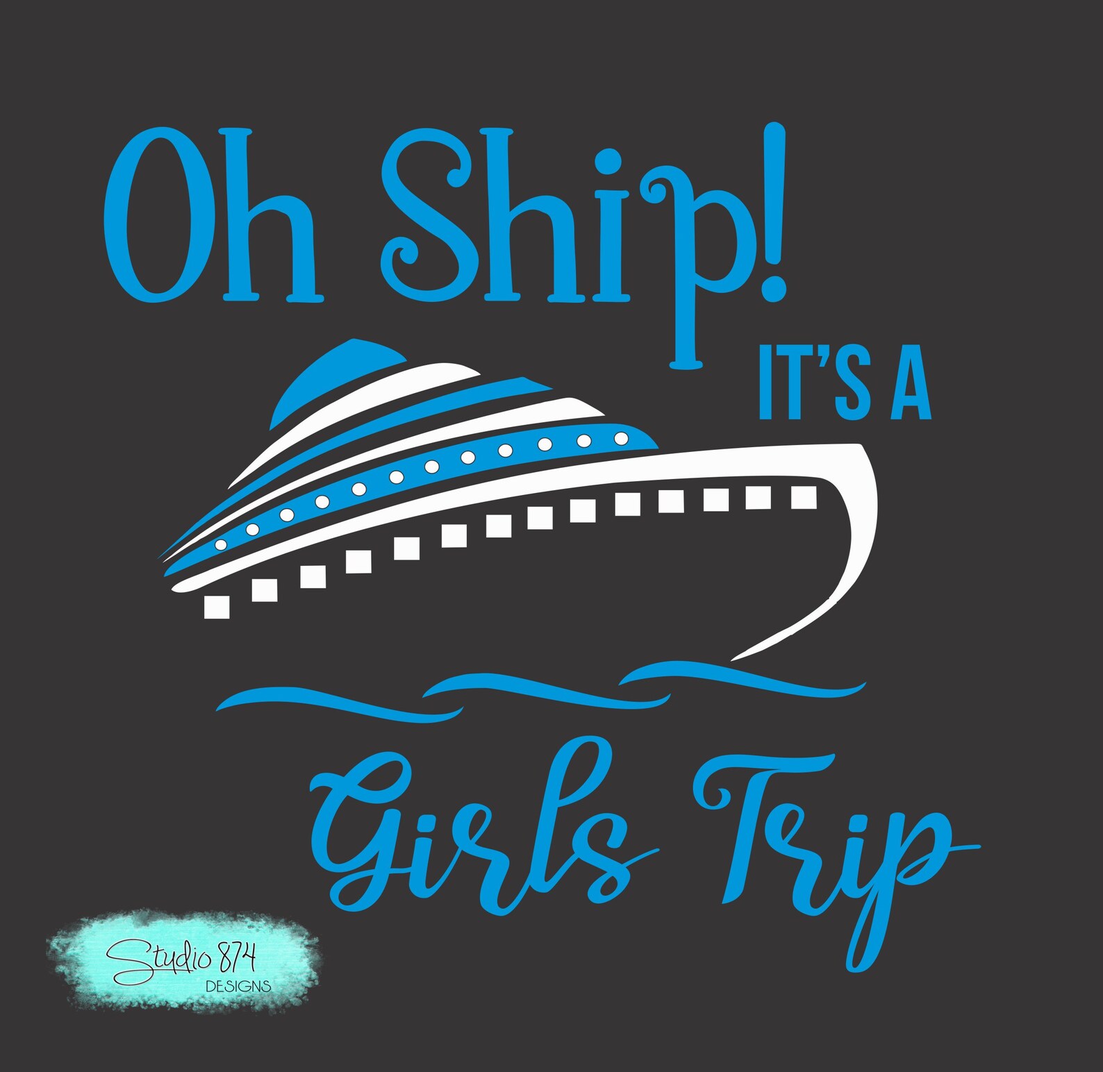 Girl's Trip Cruise Vinyl SVG Transfer Template Pattern | Etsy