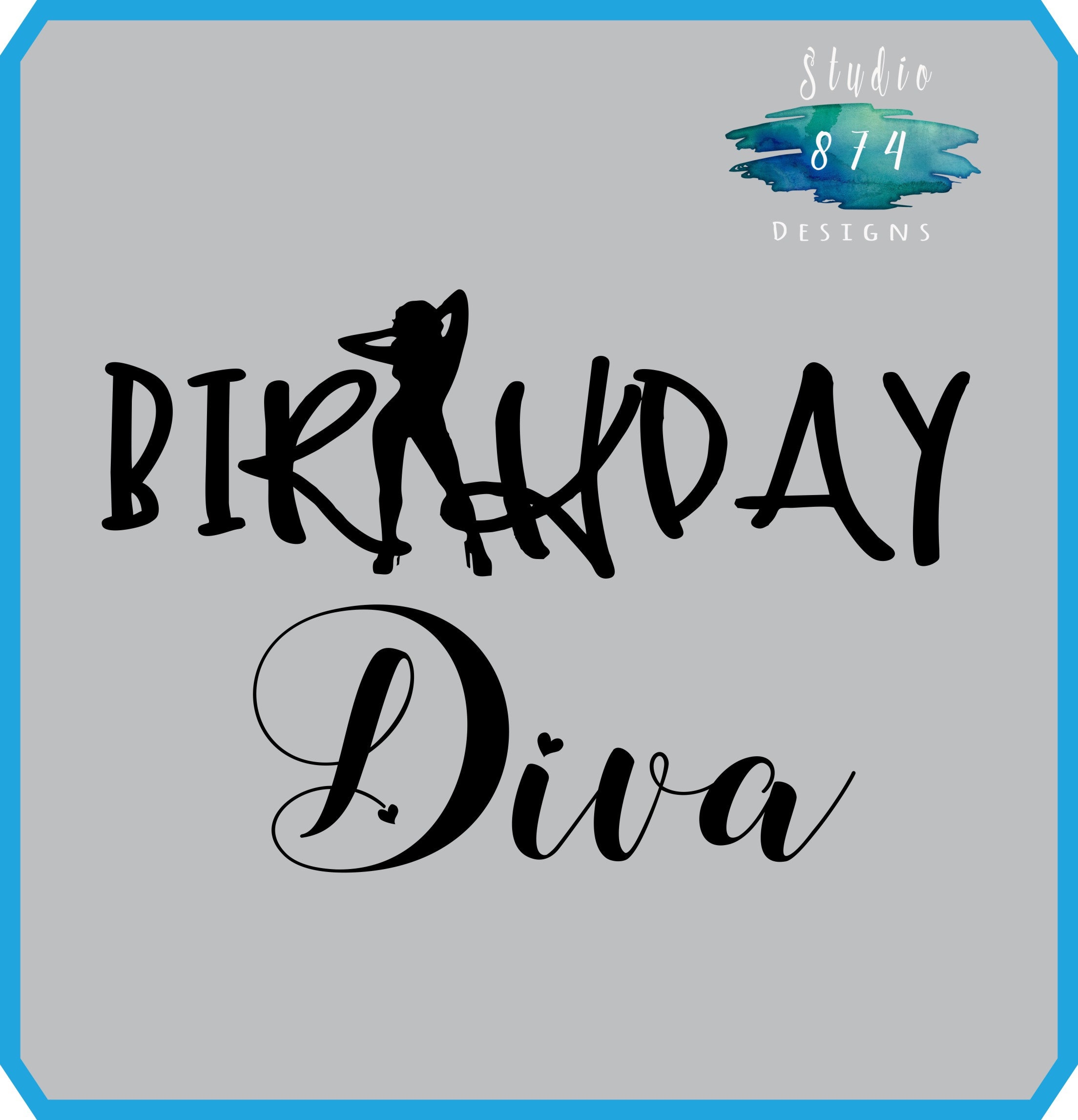 Birthday Diva Vinyl Transfer Template Pattern Stencil - Etsy