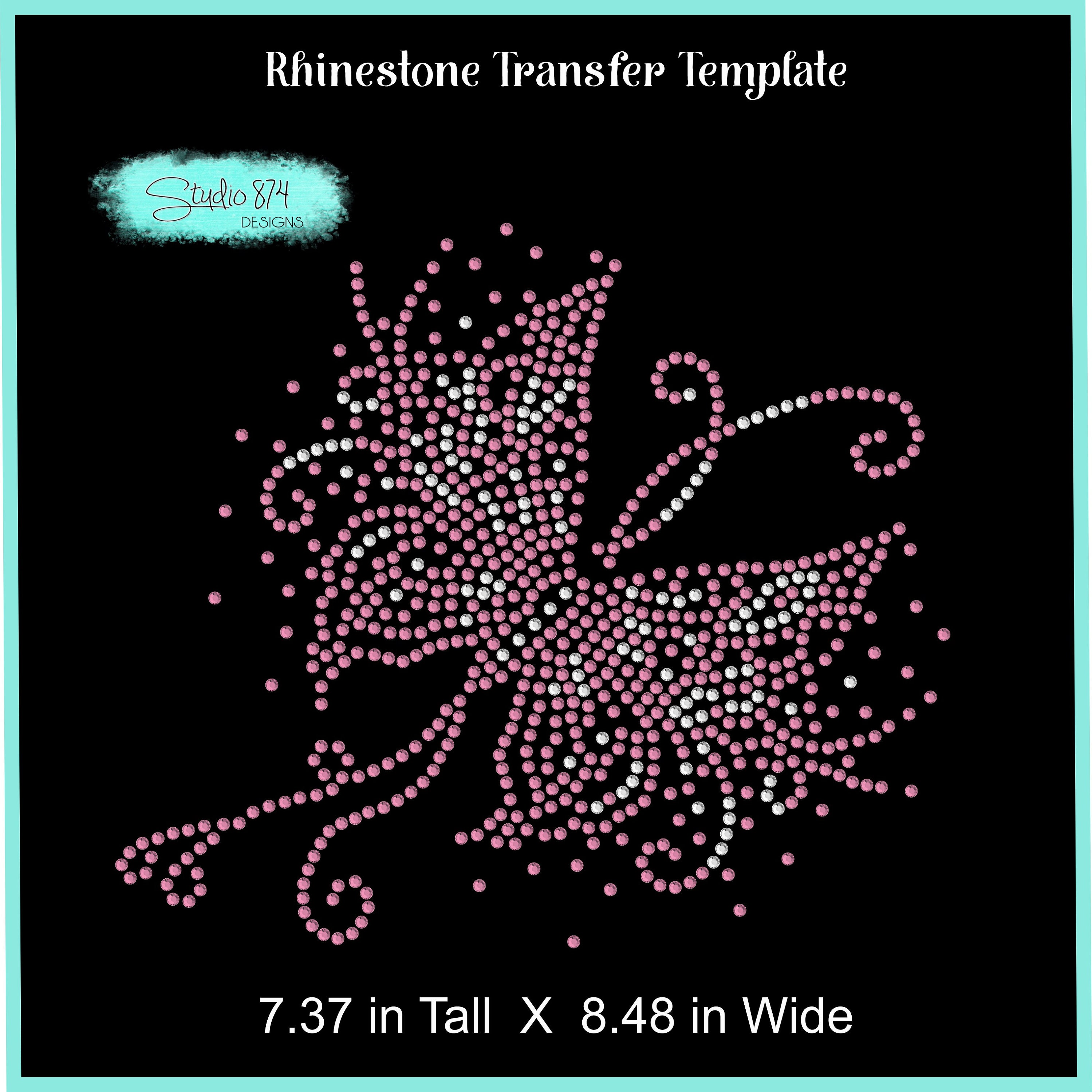 Butterfly Rhinestone Transfer Template Pattern bling SVG | Etsy