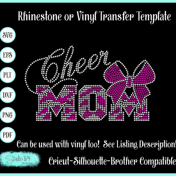 Rhinestone Cheer Mom Svg - Etsy