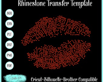 Lips Rhinestone SVG Template EPS Instant Download Dripping - Etsy