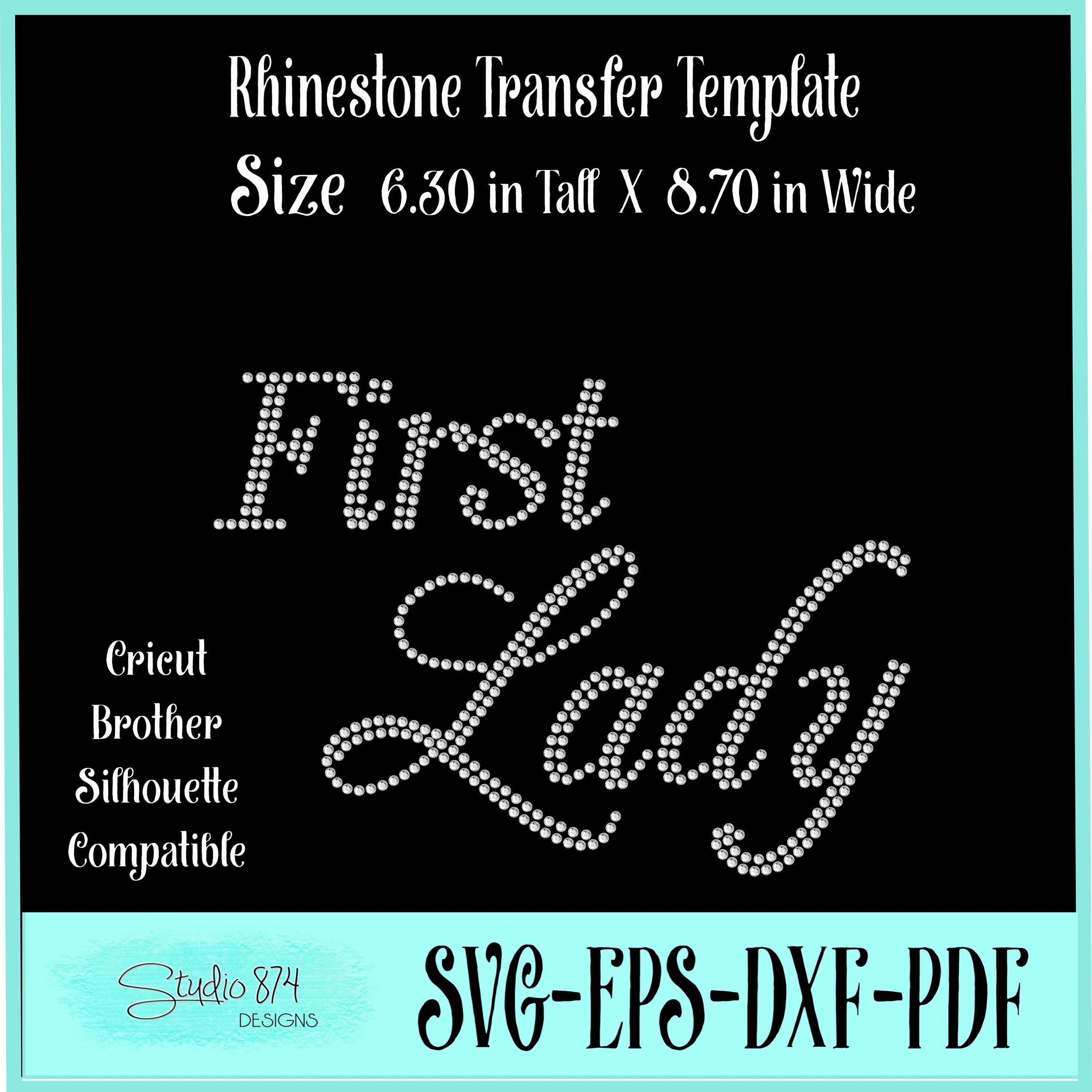 Instant Download Rhinestone SVG EPS File First Lady Faith | Etsy