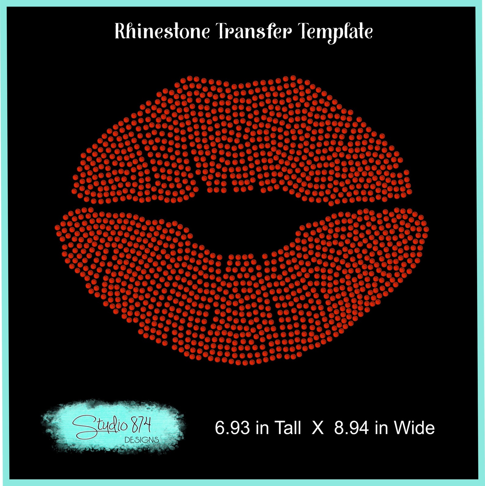 Lips Rhinestone SVG Template - Red Lips EPS Digital Download - Etsy UK