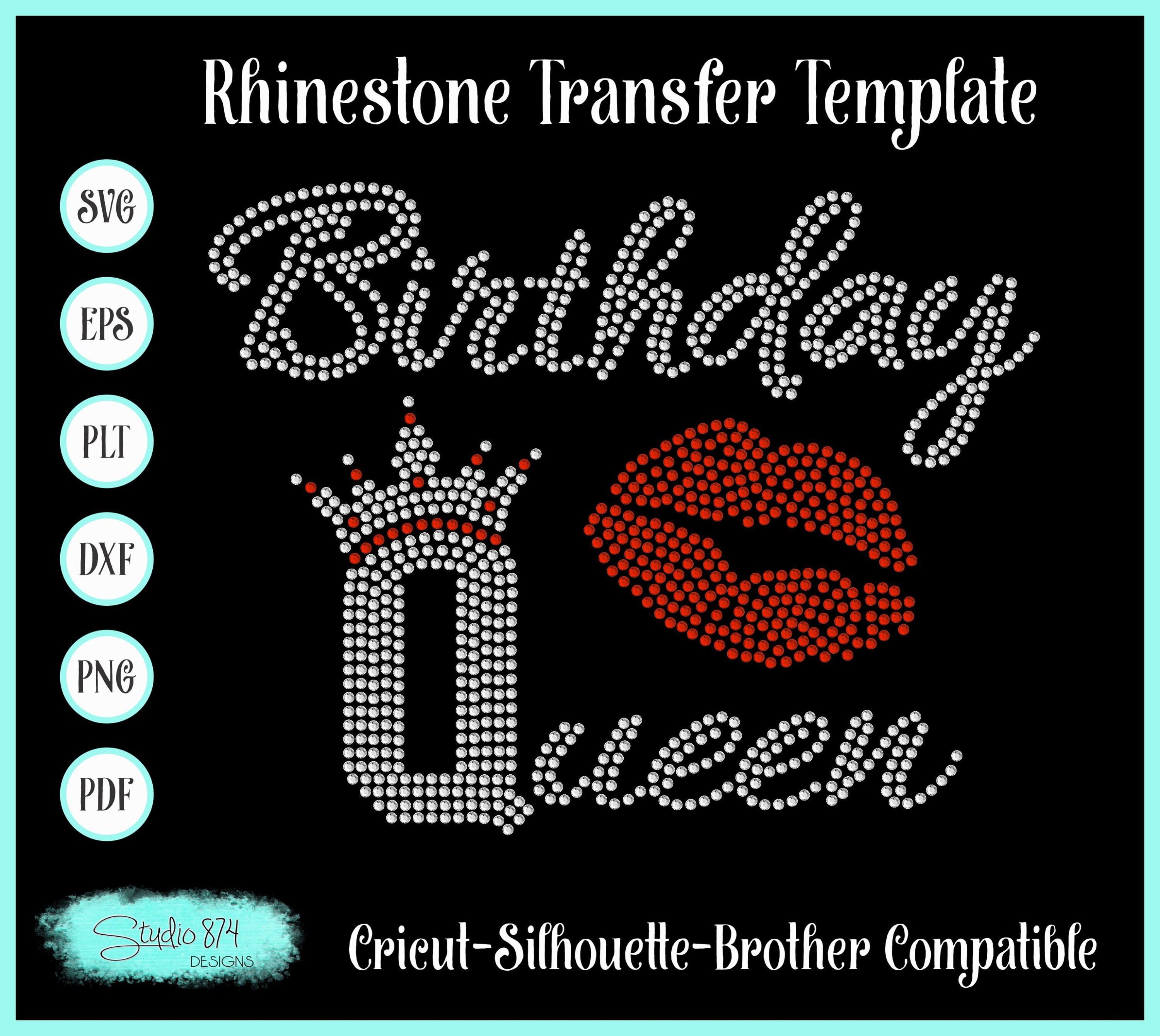 Birthday Queen Rhinestone SVG Template EPS Instant Download - Etsy