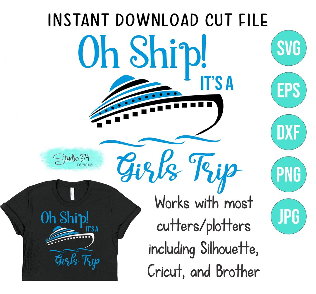 Girl's Trip - Cruise - Vinyl SVG Transfer Template Pattern Stencil ...