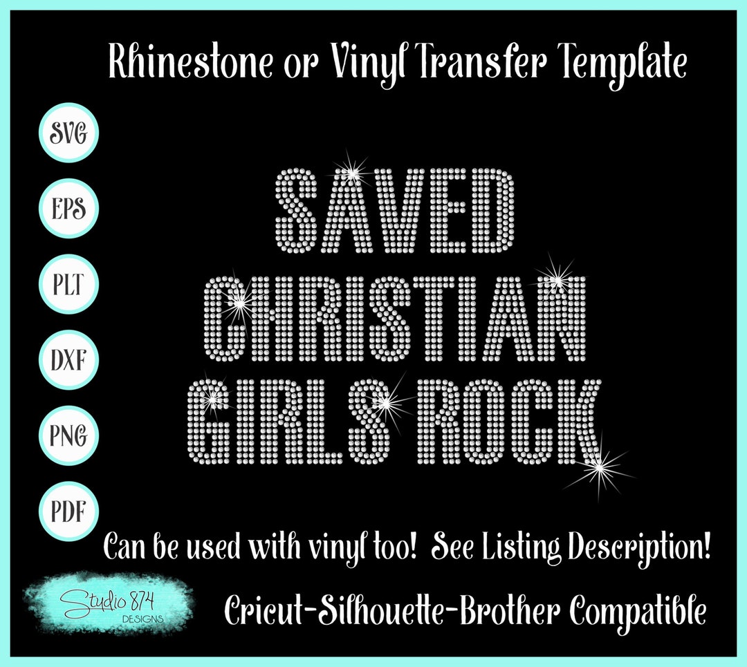 Faith Rhinestone SVG Digital Template - Christain Faux Rhinestone ...