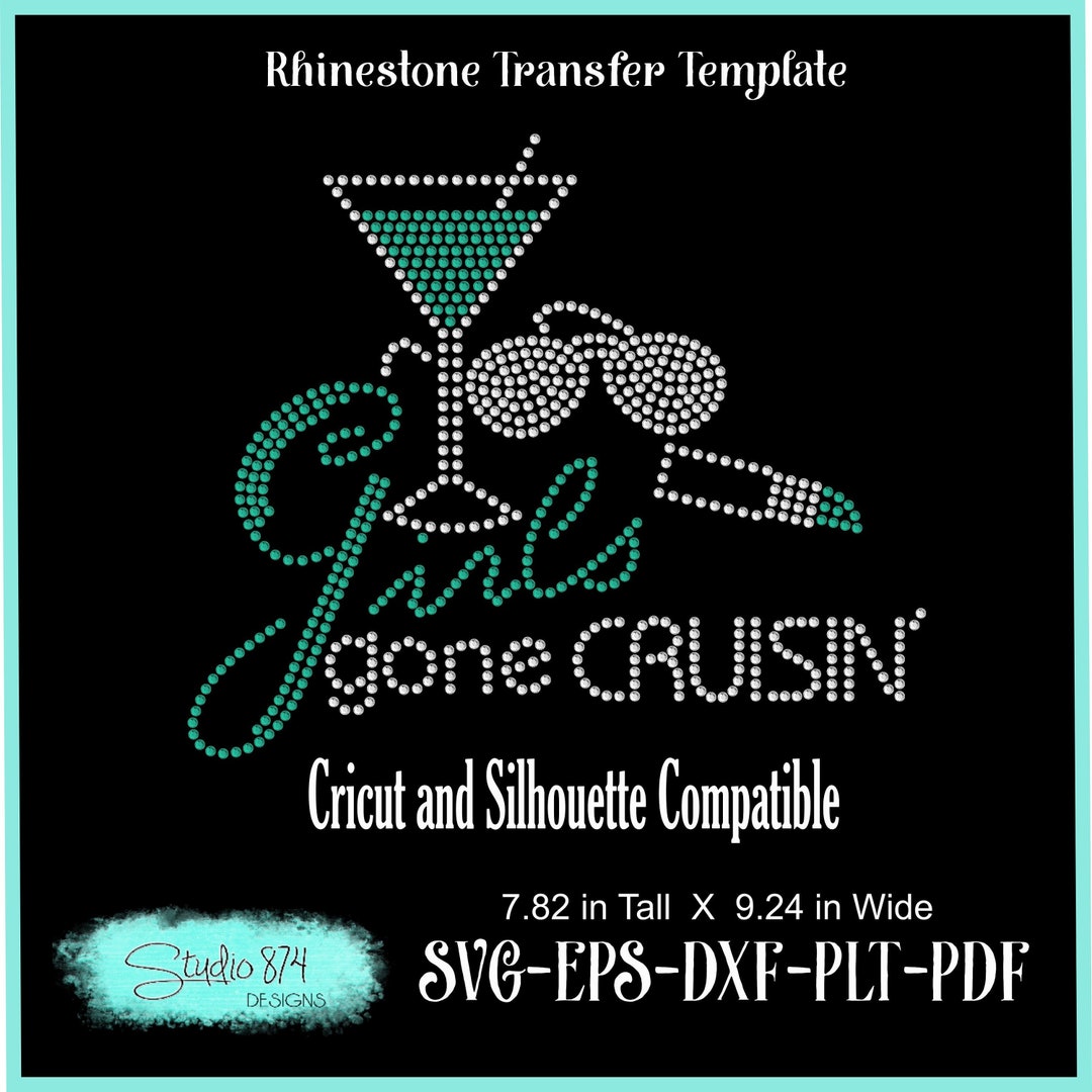 Girl's Trip - Cruise - Girls Gone Cruisin - Rhinestone Transfer ...