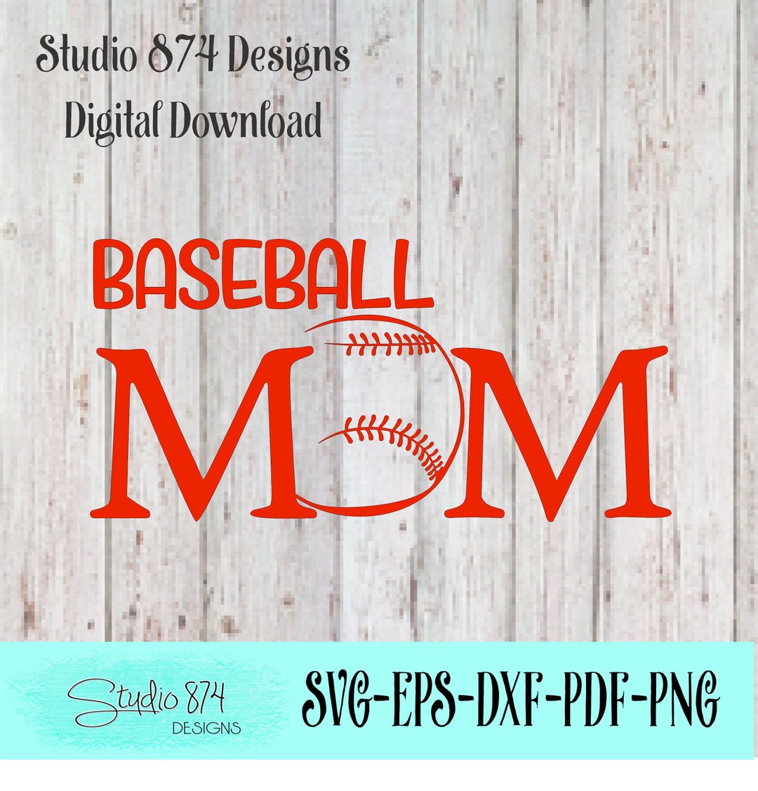Baseball Mom Vector SVG HTV Transfer Template - Instant Download - Etsy