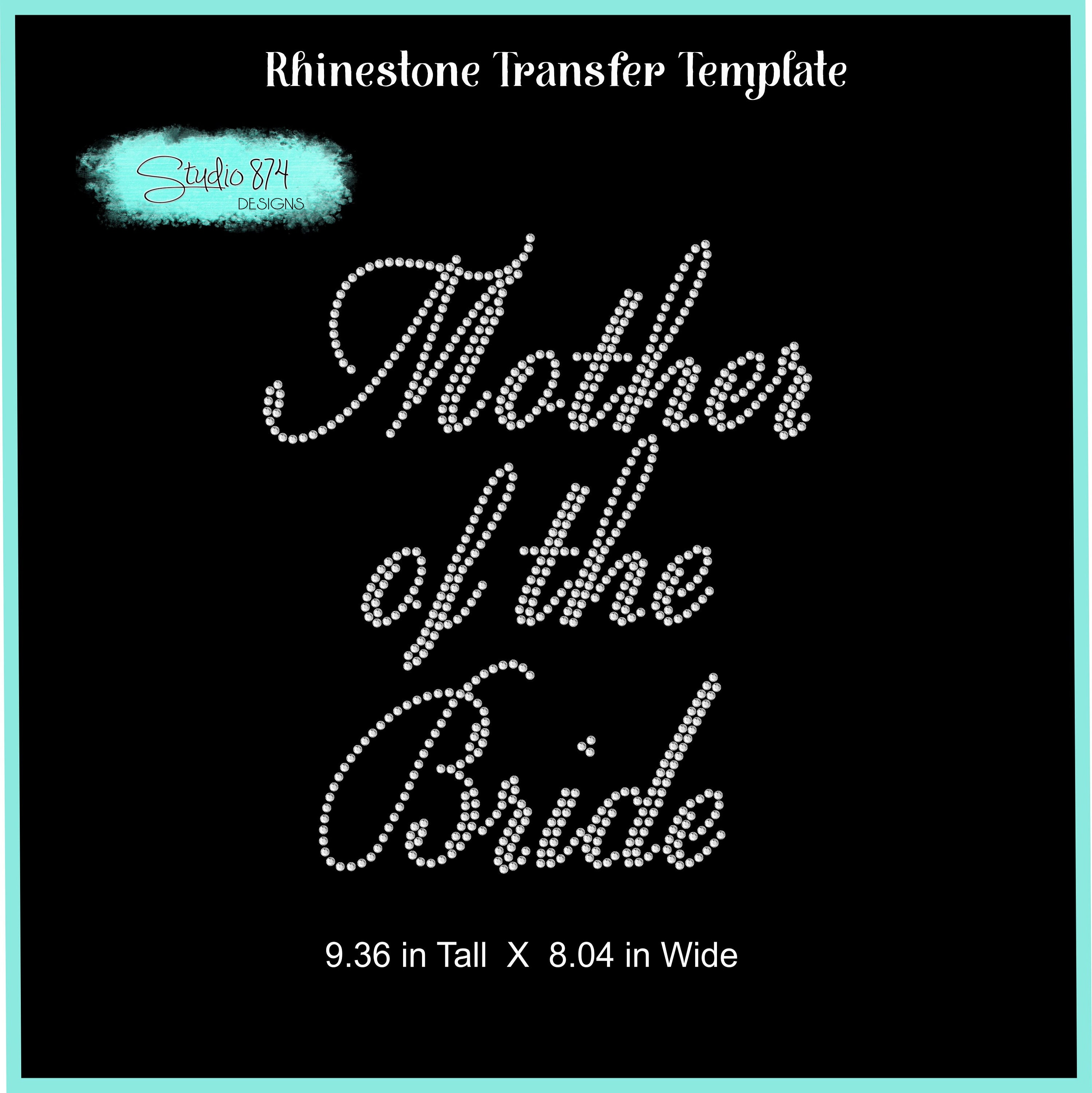 Mother of the Bride Rhinestone Transfer Template for | Etsy