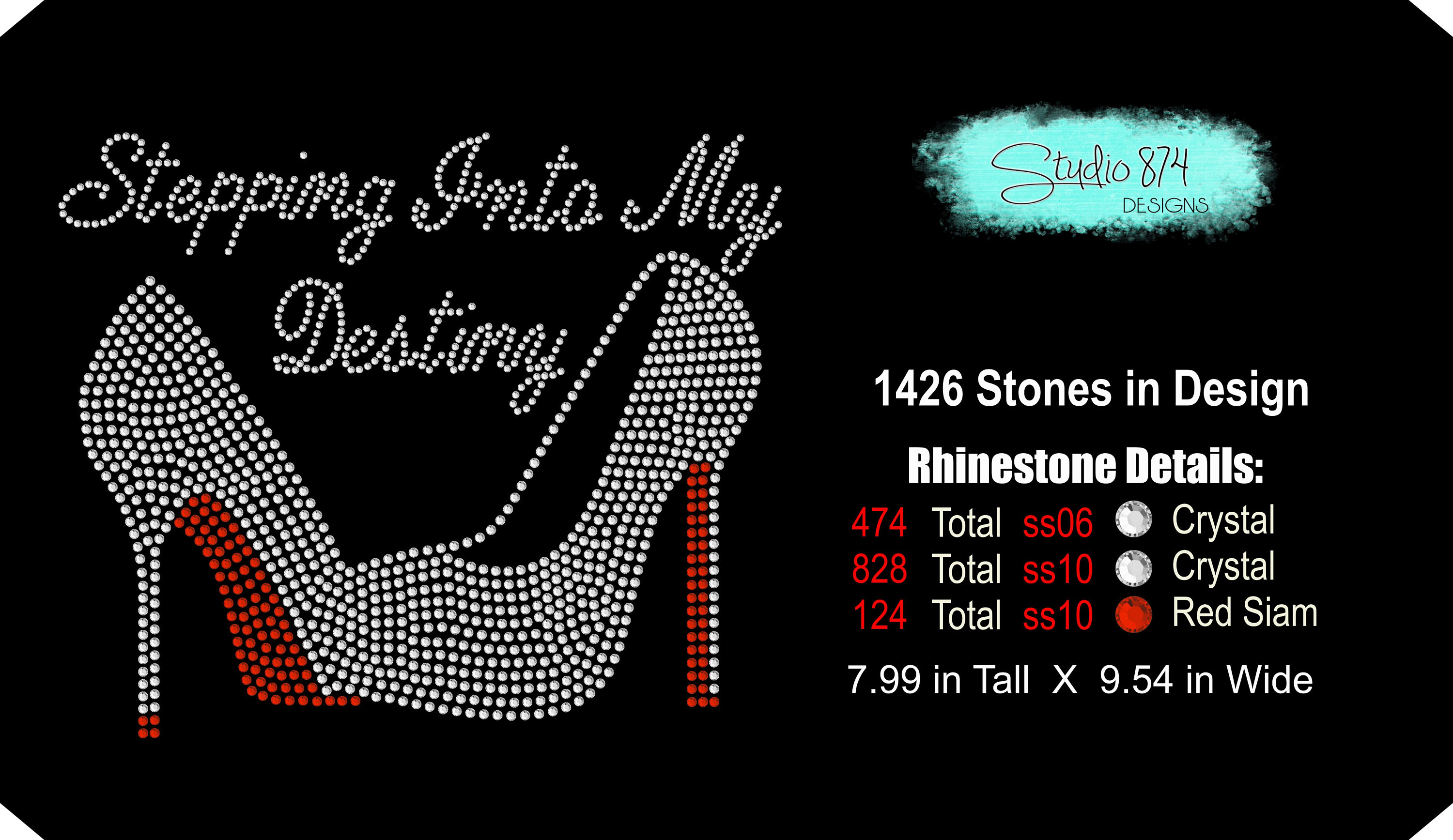 Stepping into my Destiny Rhinestone SVG Template EPS Instant | Etsy